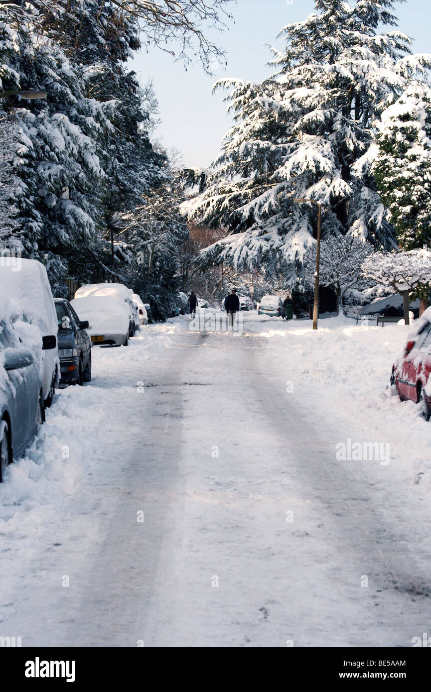 People out walking in the snow Stock Photo - Alamy