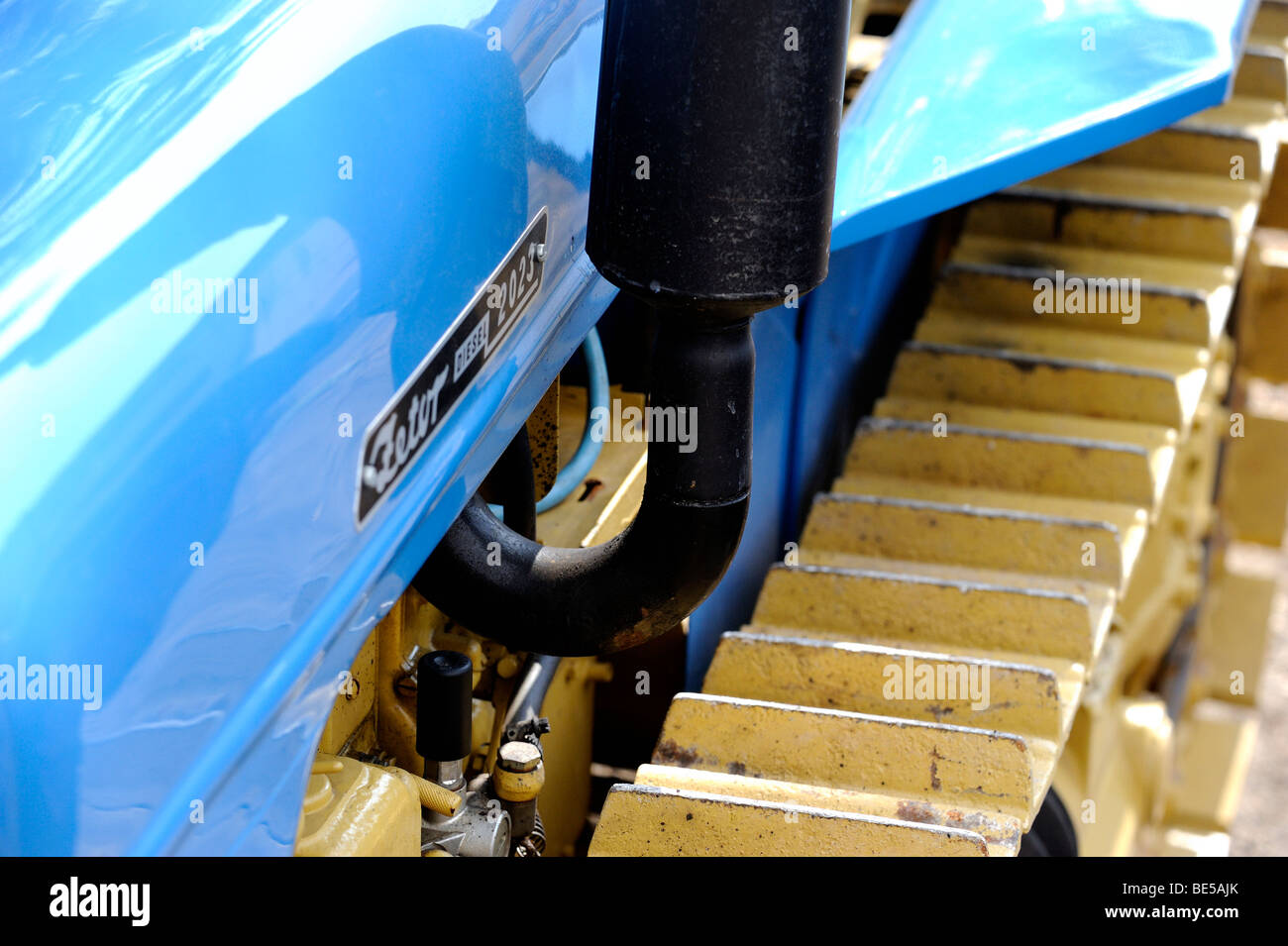 Vintage tractor engine close up Stock Photo - Alamy