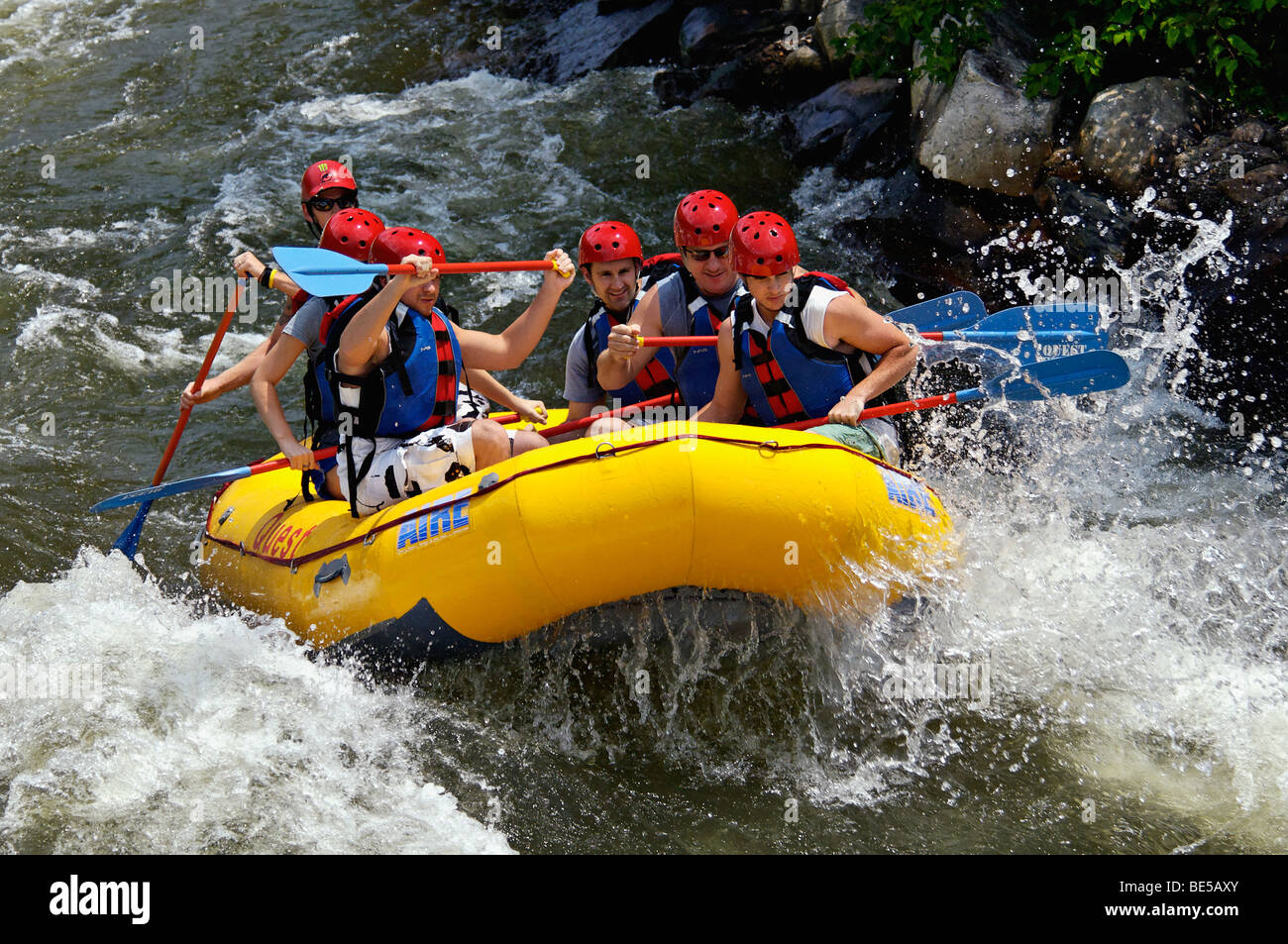 White Water Rafting on the Ocoee River in Polk County, Tennessee Stock ...