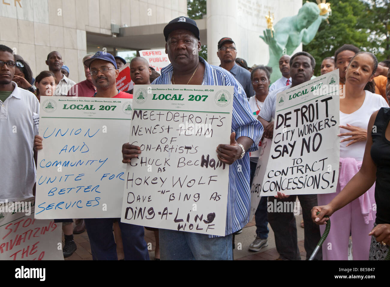 Public Employees Protest Concession Demands and Service Cuts Stock ...