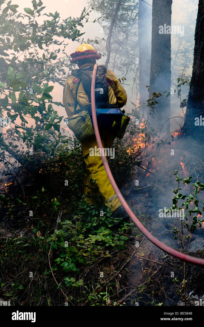 Wildland firefighters at California Lockheed wildfire in Santa Cruz ...