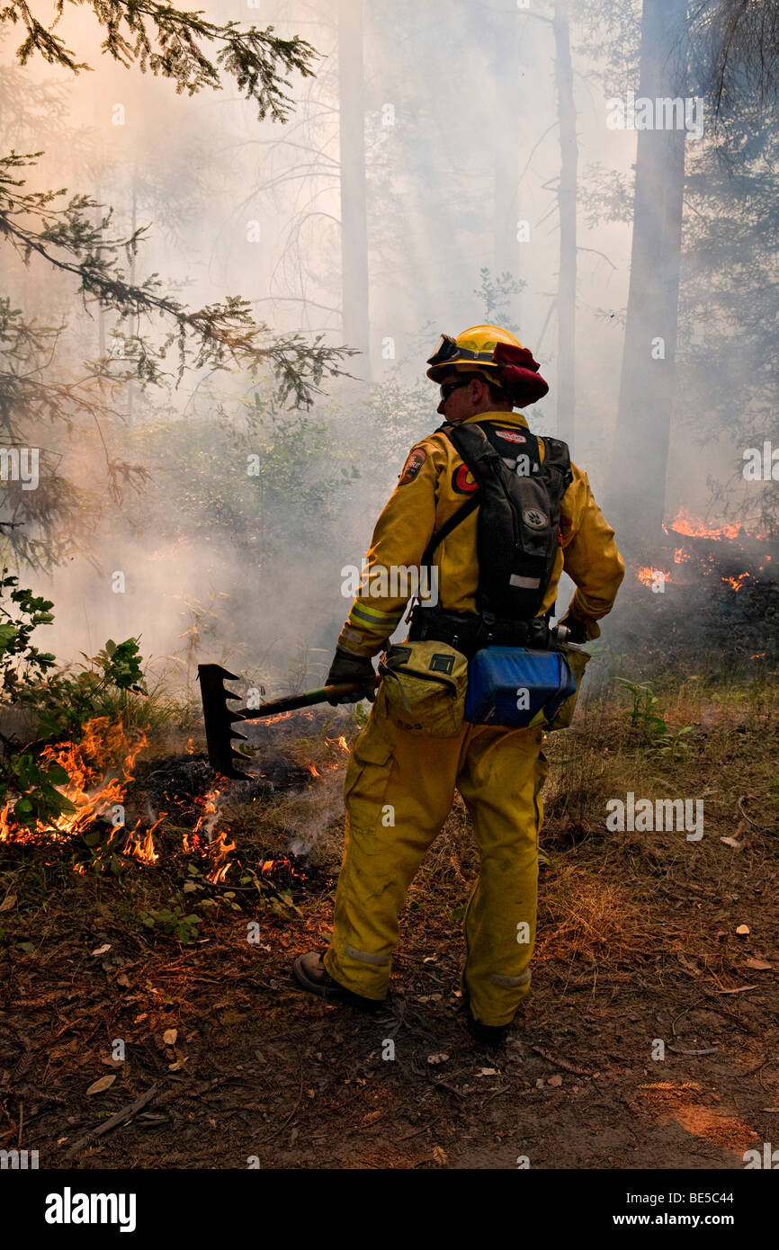 Wildland firefighters at California Lockheed wildfire in Santa Cruz ...