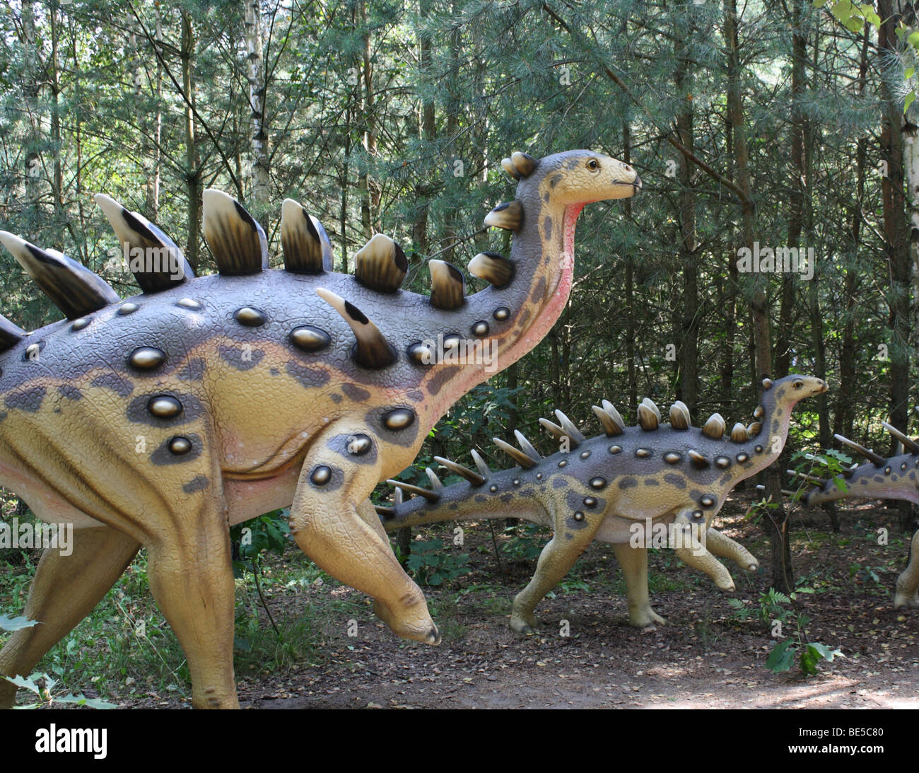 Prehistoric Park, Stegosaurus, real size replica, 2009 Stock Photo - Alamy