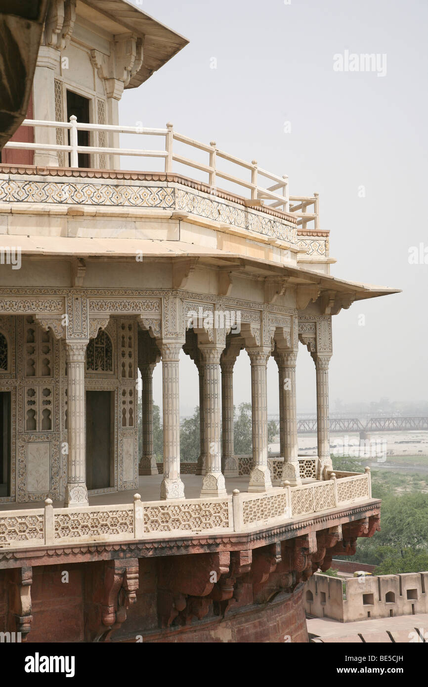 The musamman burj at the Red Fort at Agra, India, where Shah Jehan was ...