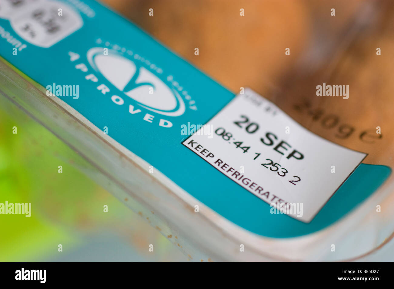 Use by best before food packaging label Stock Photo - Alamy