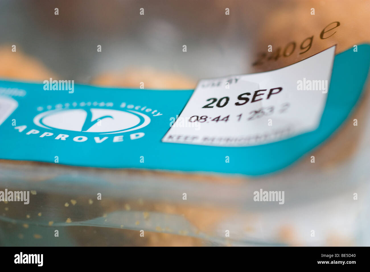 Use by best before food packaging label Stock Photo - Alamy