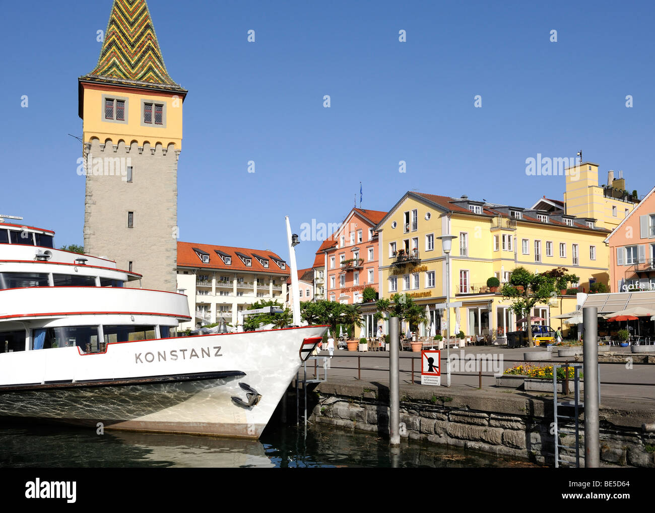 Port of Lindau on Lake Constance, Bavaria, Germany, Europe Stock Photo ...