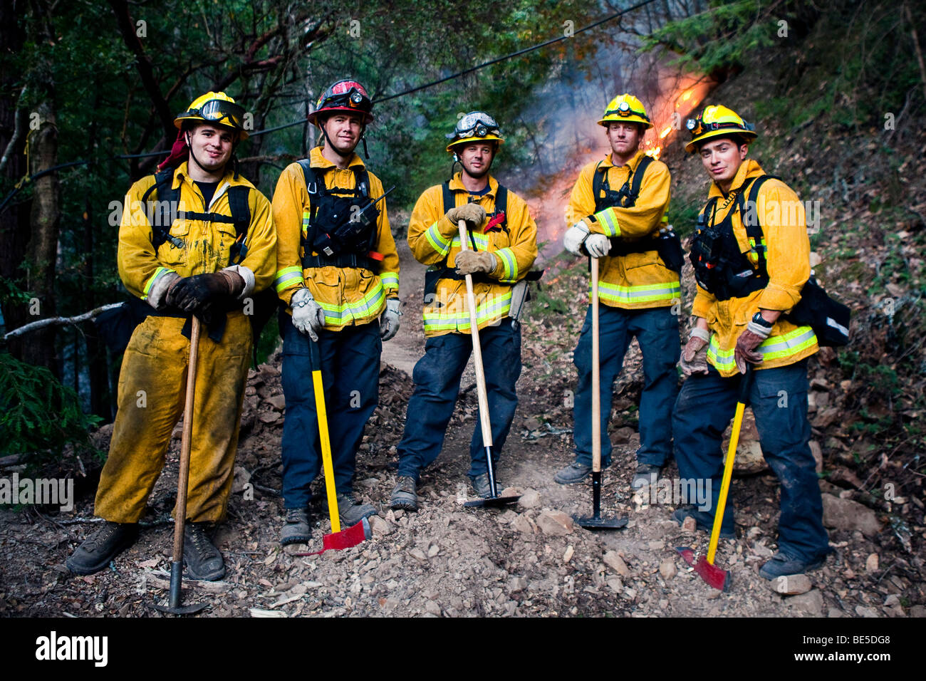 Wildland firefighters at California Lockheed wildfire in Santa Cruz ...