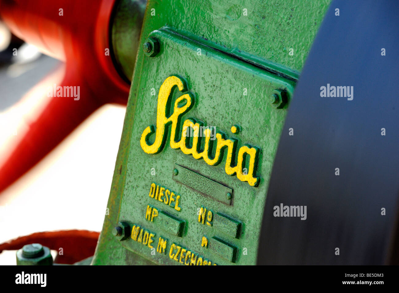 Vintage tractor engine close up Stock Photo - Alamy