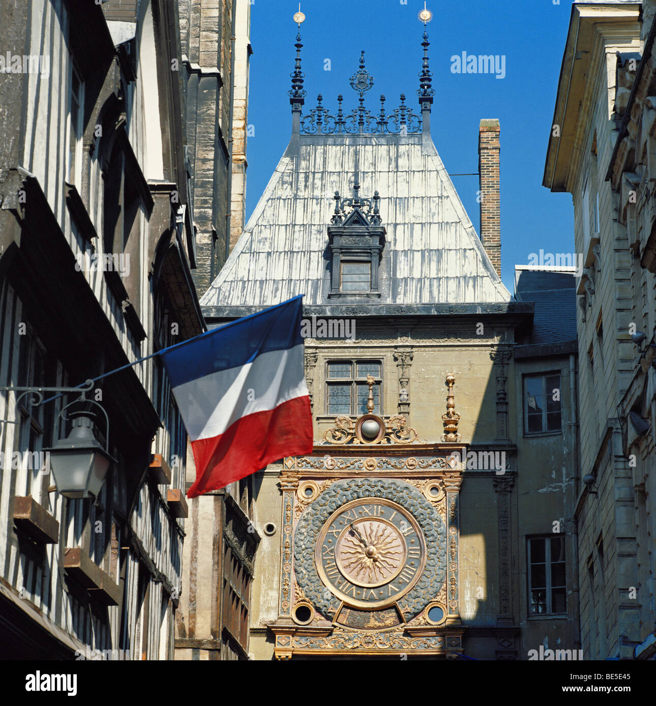 Gros Horloge Clock Rouen Normandy France Stock Photo - Alamy