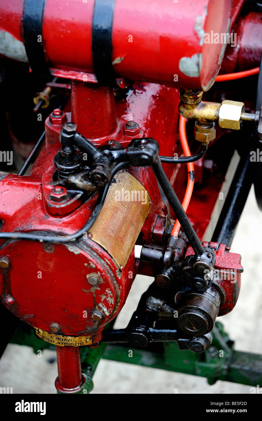 Vintage tractor engine close up Stock Photo - Alamy
