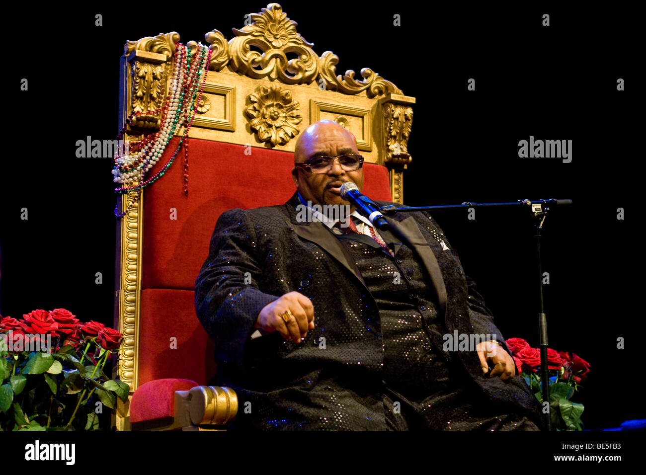 The US Soul, Rhythm and Blues singer Solomon Burke live in the hall of ...
