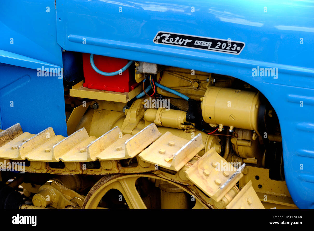 Vintage tractor engine close up Stock Photo - Alamy