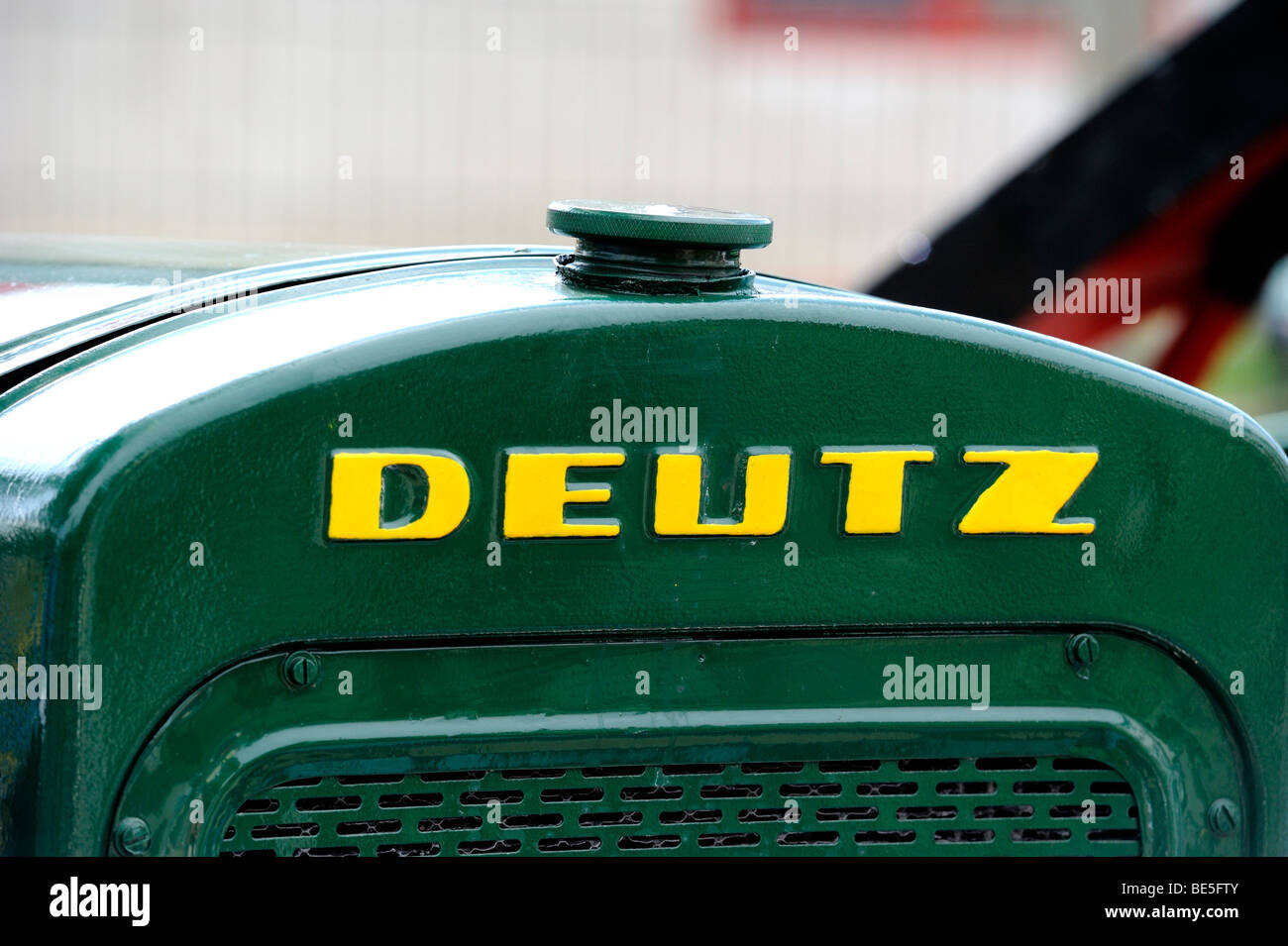 Vintage tractor engine close up Stock Photo - Alamy