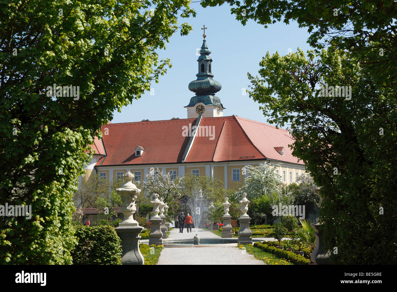 Kloster Seitenstetten monastery, convent garden, Mostviertel region ...