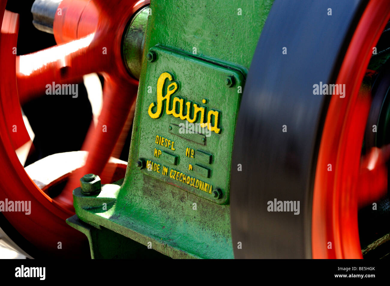 Vintage tractor engine close up Stock Photo - Alamy