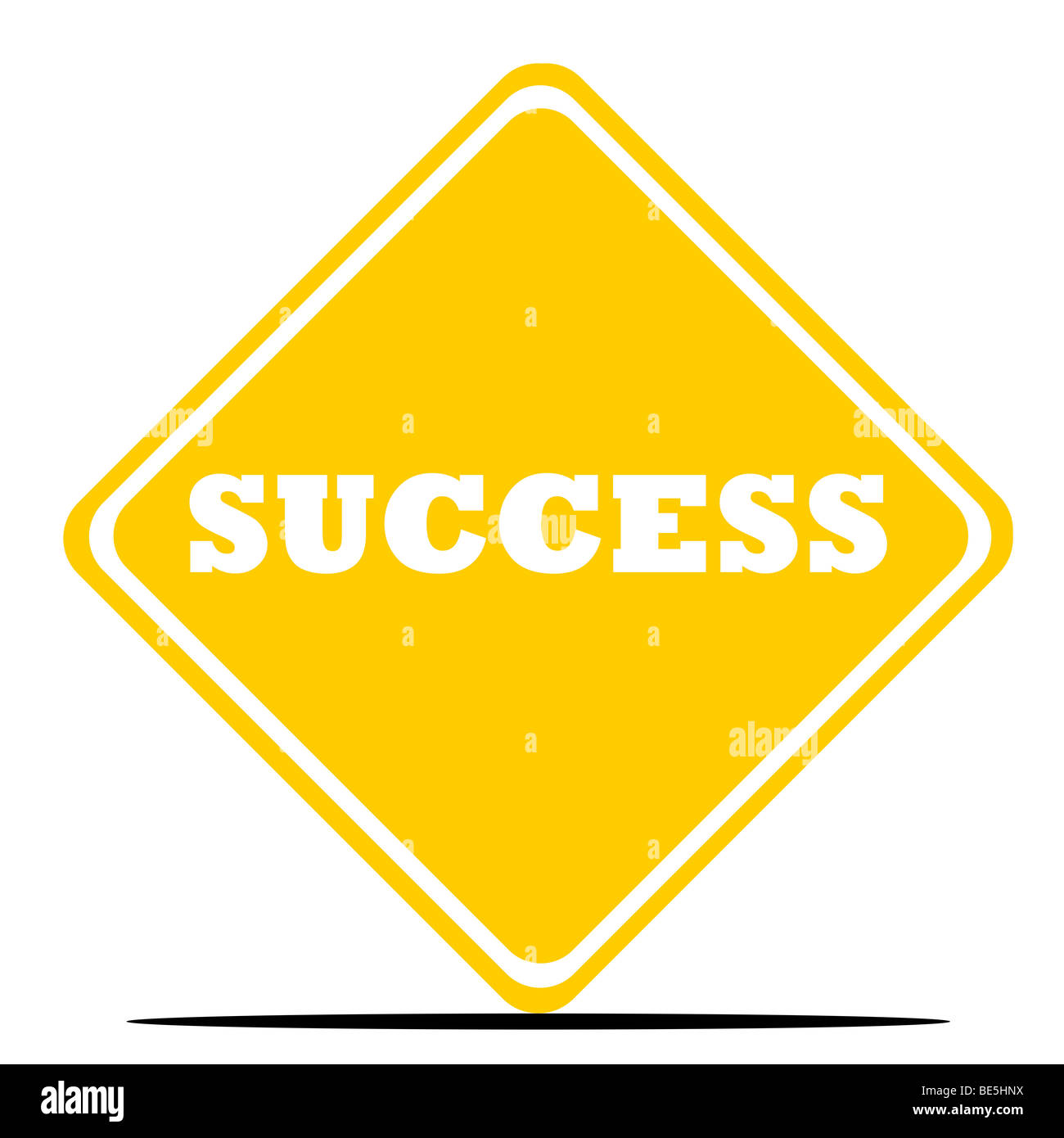 Success road sign isolated on white background Stock Photo - Alamy