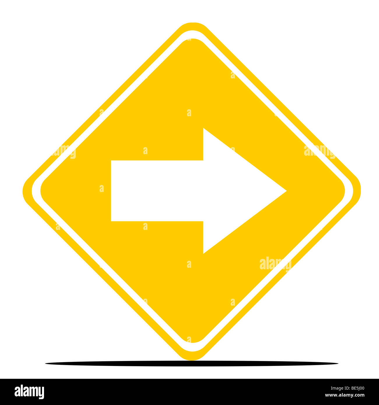 Directional road sign isolated on white background Stock Photo - Alamy