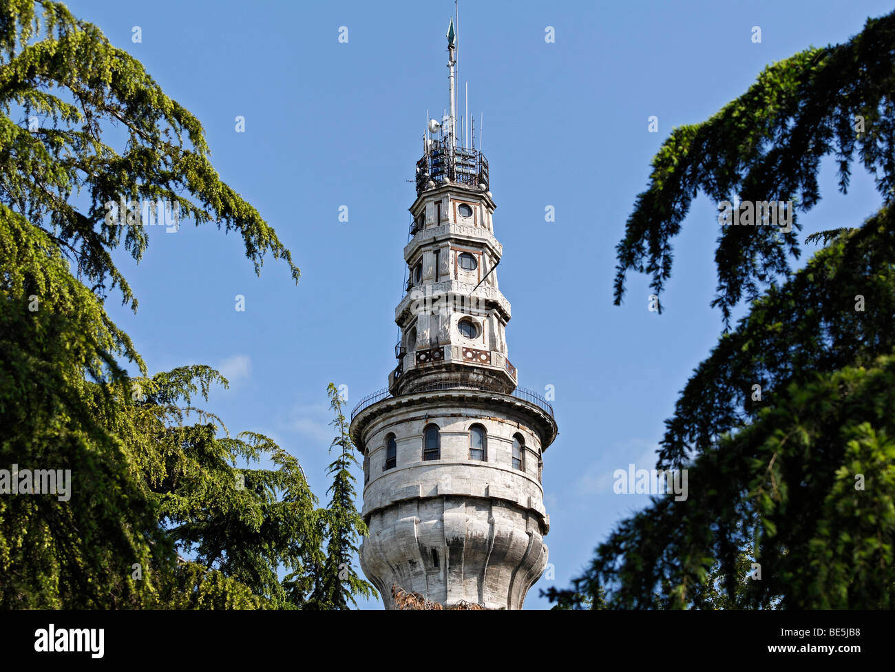 Beyazit Tower on the campus of the university of Istanbul, Turkey Stock ...