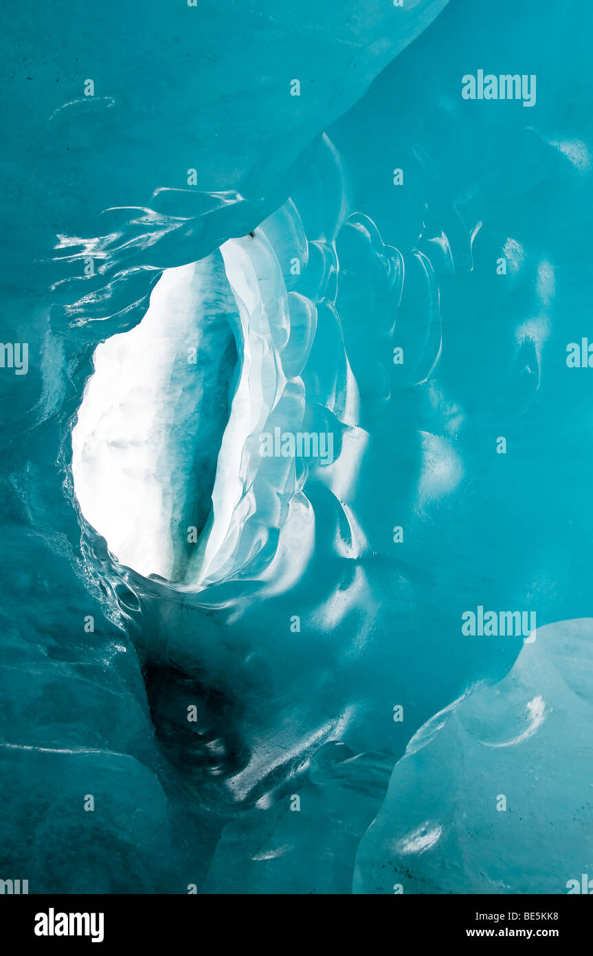 Turquoise Ice Cave, Franz Joseph Glacier, South Island, New Zealand ...