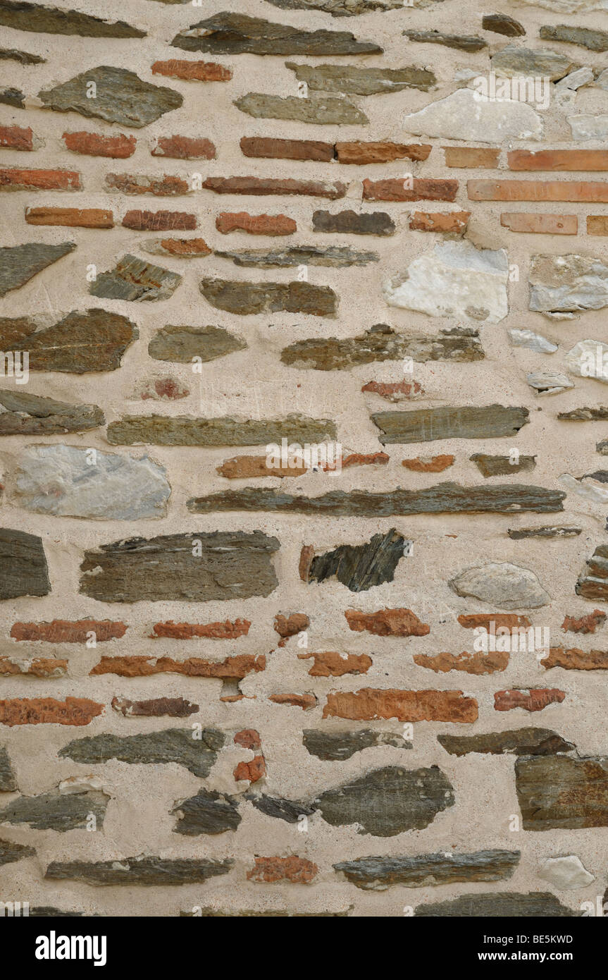 Old wall of bricks and stone from the byzantine times Stock Photo - Alamy