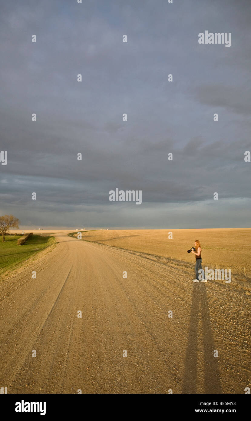Young Girl Landscape Photographer Stock Photo - Alamy