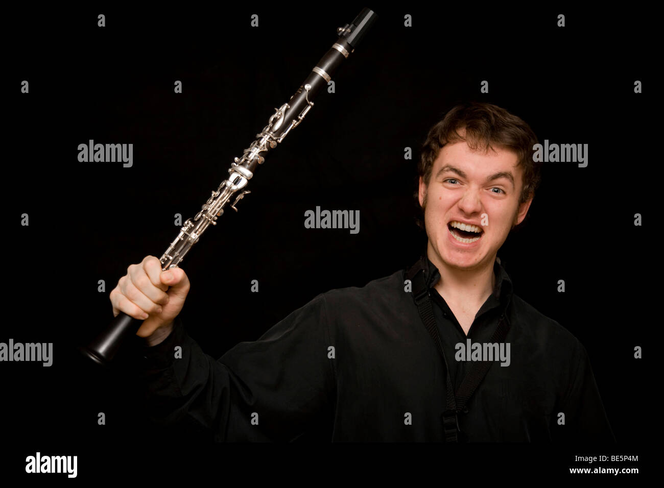 Young musician with clarinet Stock Photo - Alamy