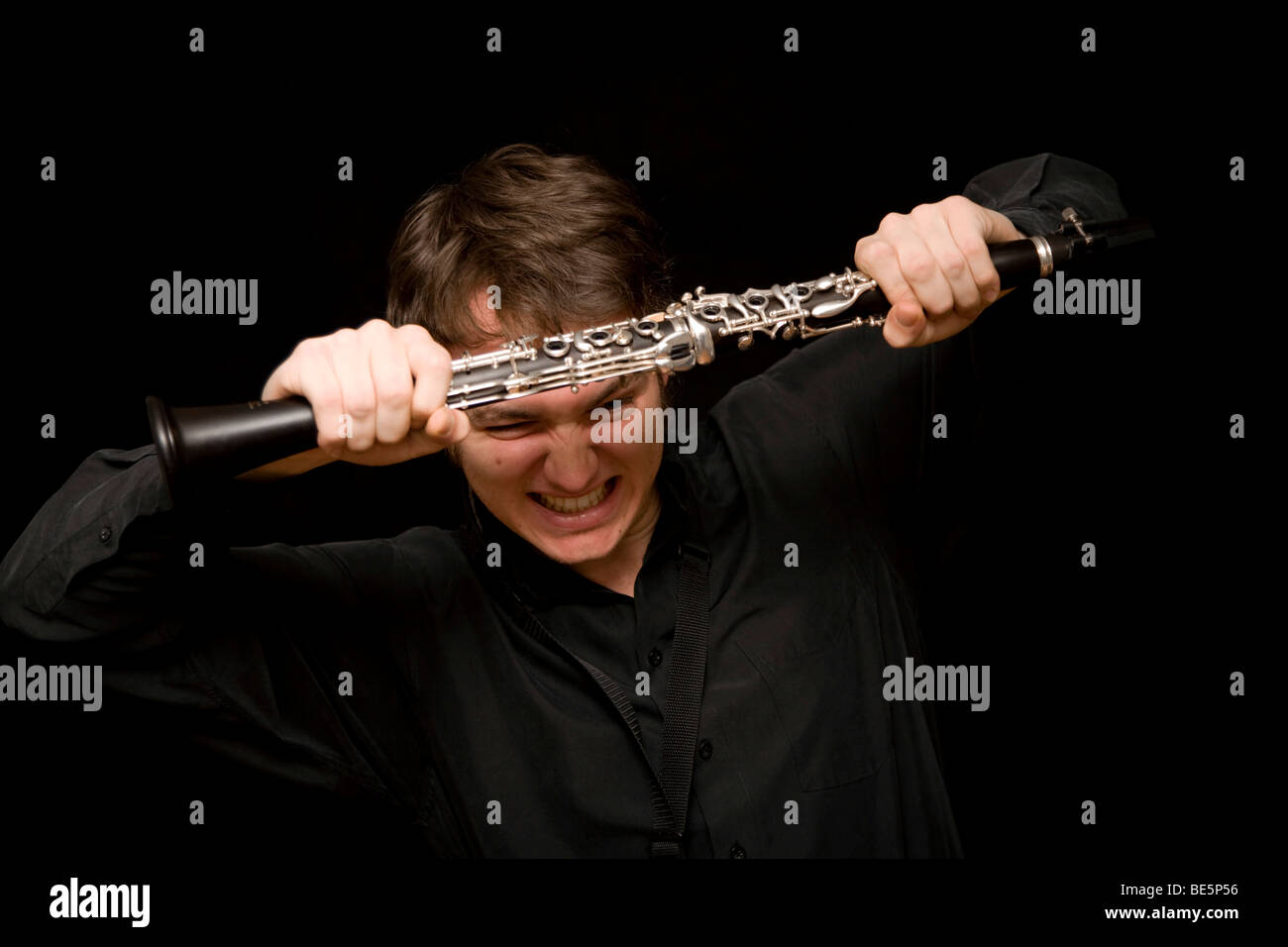 Young musician with clarinet Stock Photo - Alamy