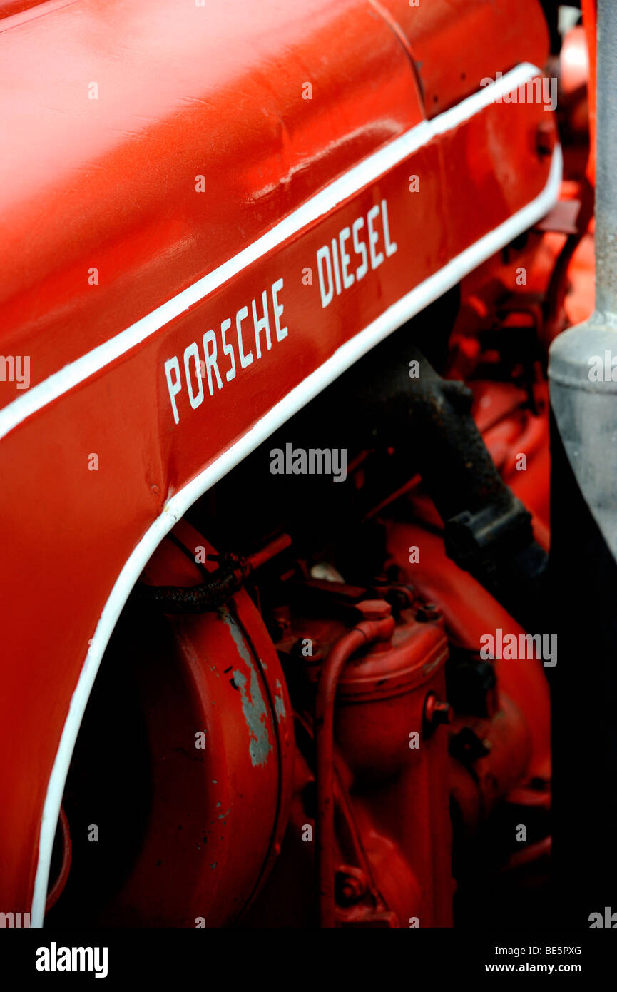 Vintage tractor engine close up Stock Photo - Alamy