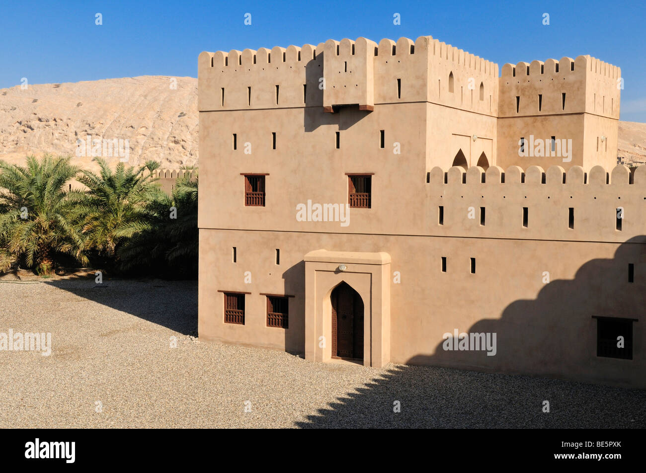 Historic adobe fortification Ibri Fort or Castle, Hajar al Gharbi ...