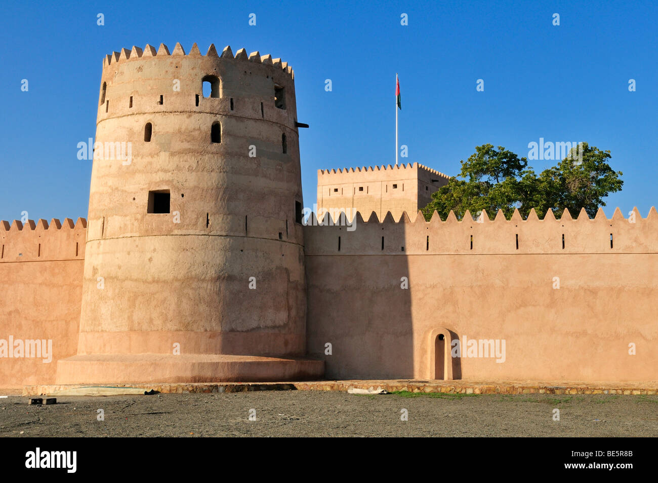 Historic adobe fortification Liwa Fort or Castle, Batinah Region ...