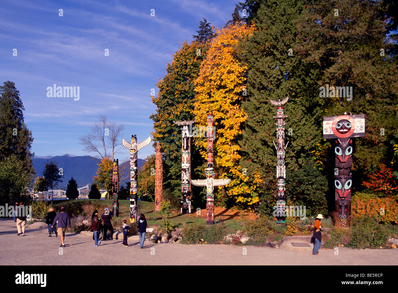 Totem Poles, Stanley Park, Vancouver, BC, British Columbia, Canada ...