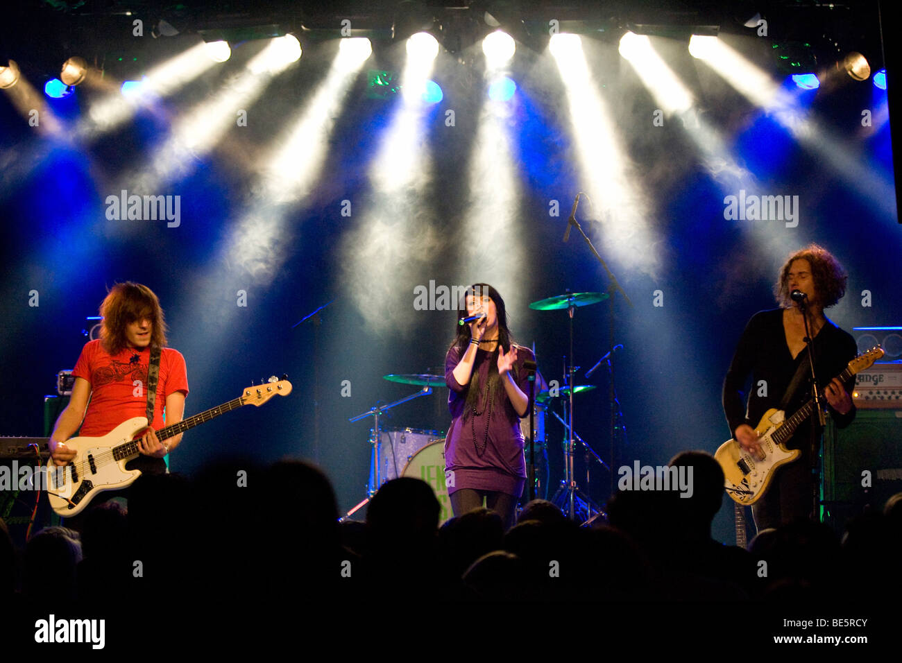 The German singer Jennifer Weist aka Jennifer Rostock live with band in ...