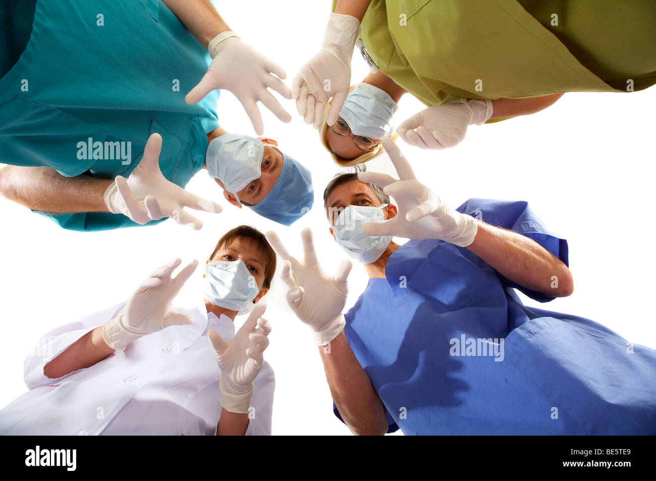 medical team of two men and two women Stock Photo - Alamy