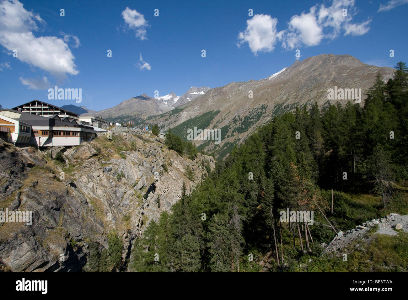 Saas fee village alps hi-res stock photography and images - Alamy