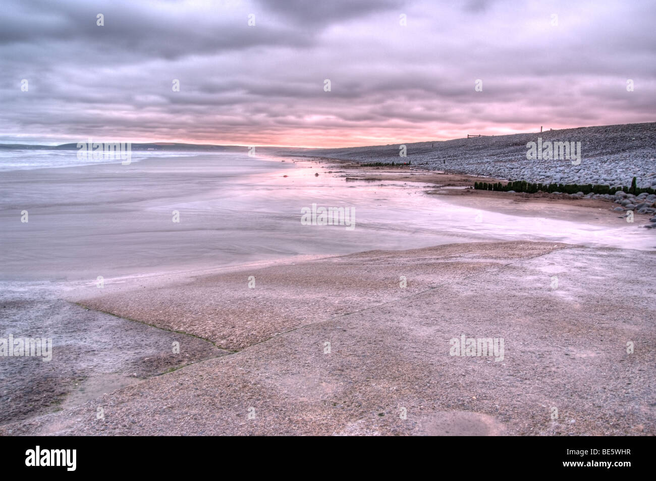 beach sunset in Cornwall westward Ho Stock Photo - Alamy