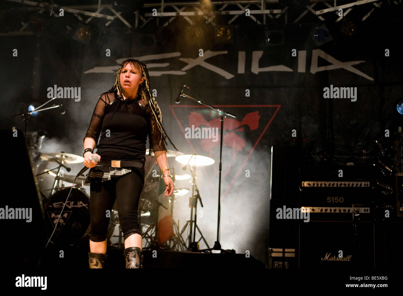 Masha, frontwoman and singer of the Italian nu-metal and crossover band ...