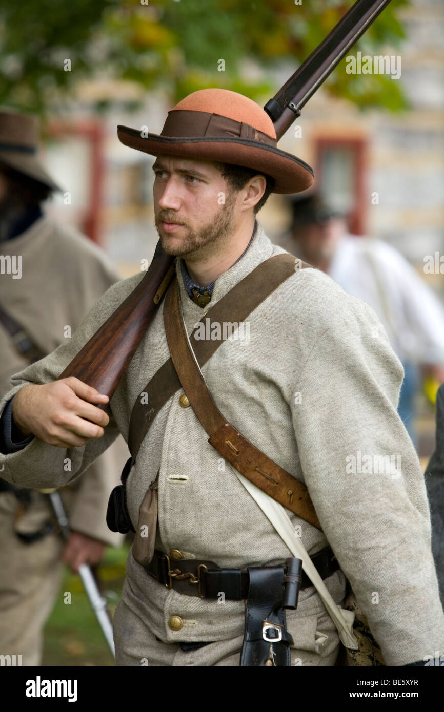 American civil war re-enactors Stock Photo - Alamy