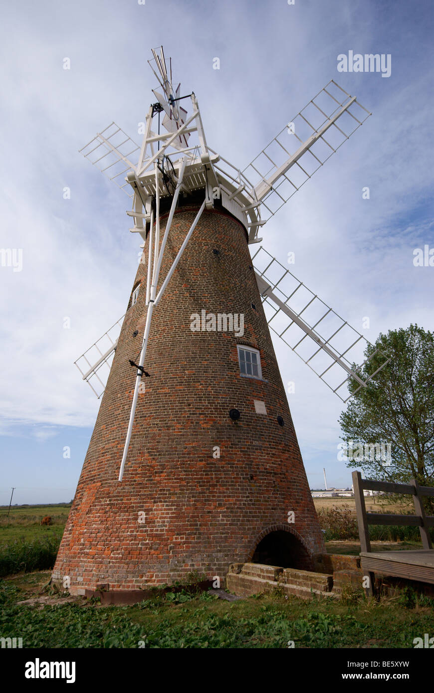 Hardley drainage mill Stock Photo - Alamy
