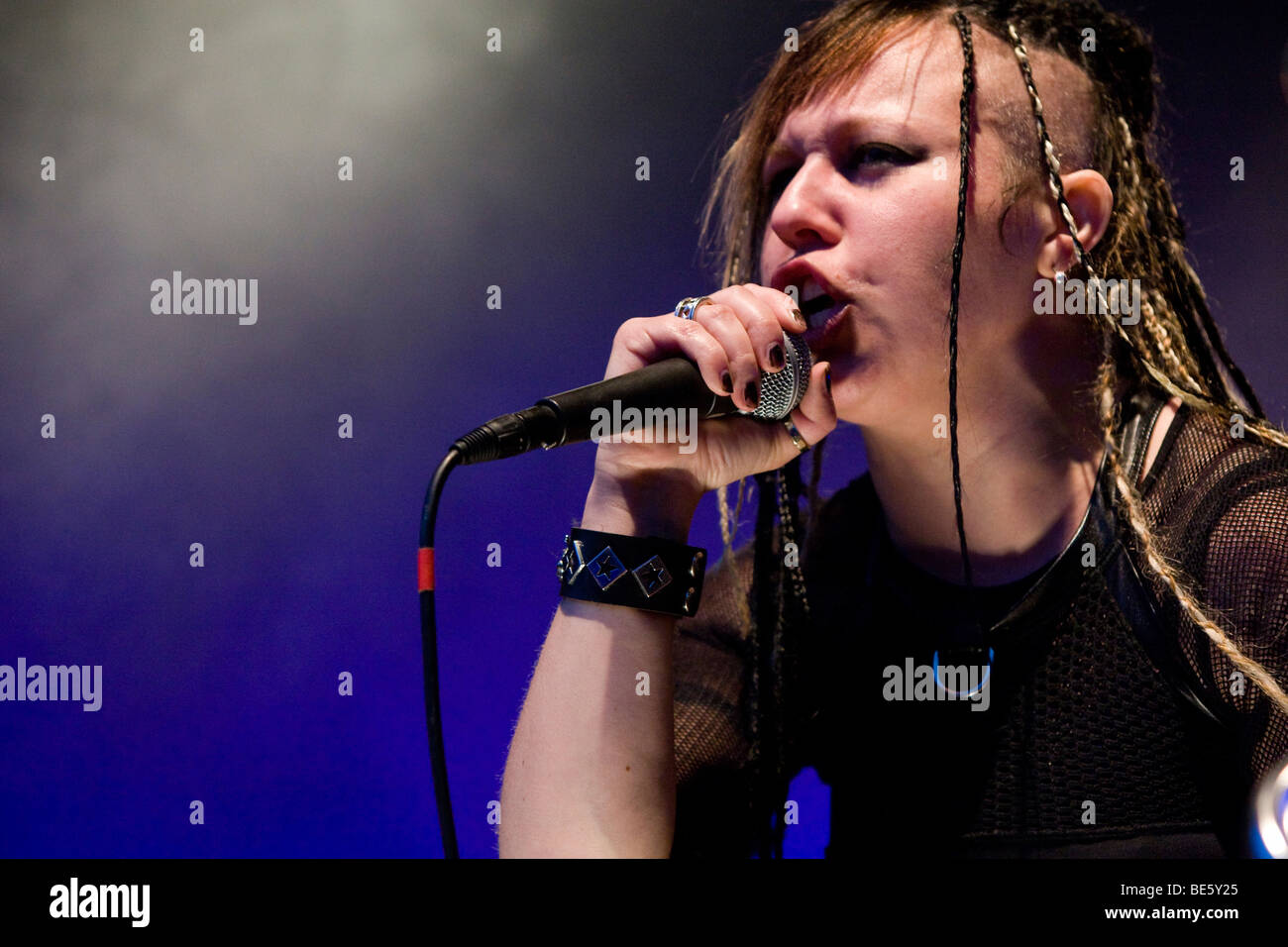 Masha, frontwoman and singer of the Italian nu-metal and crossover band ...