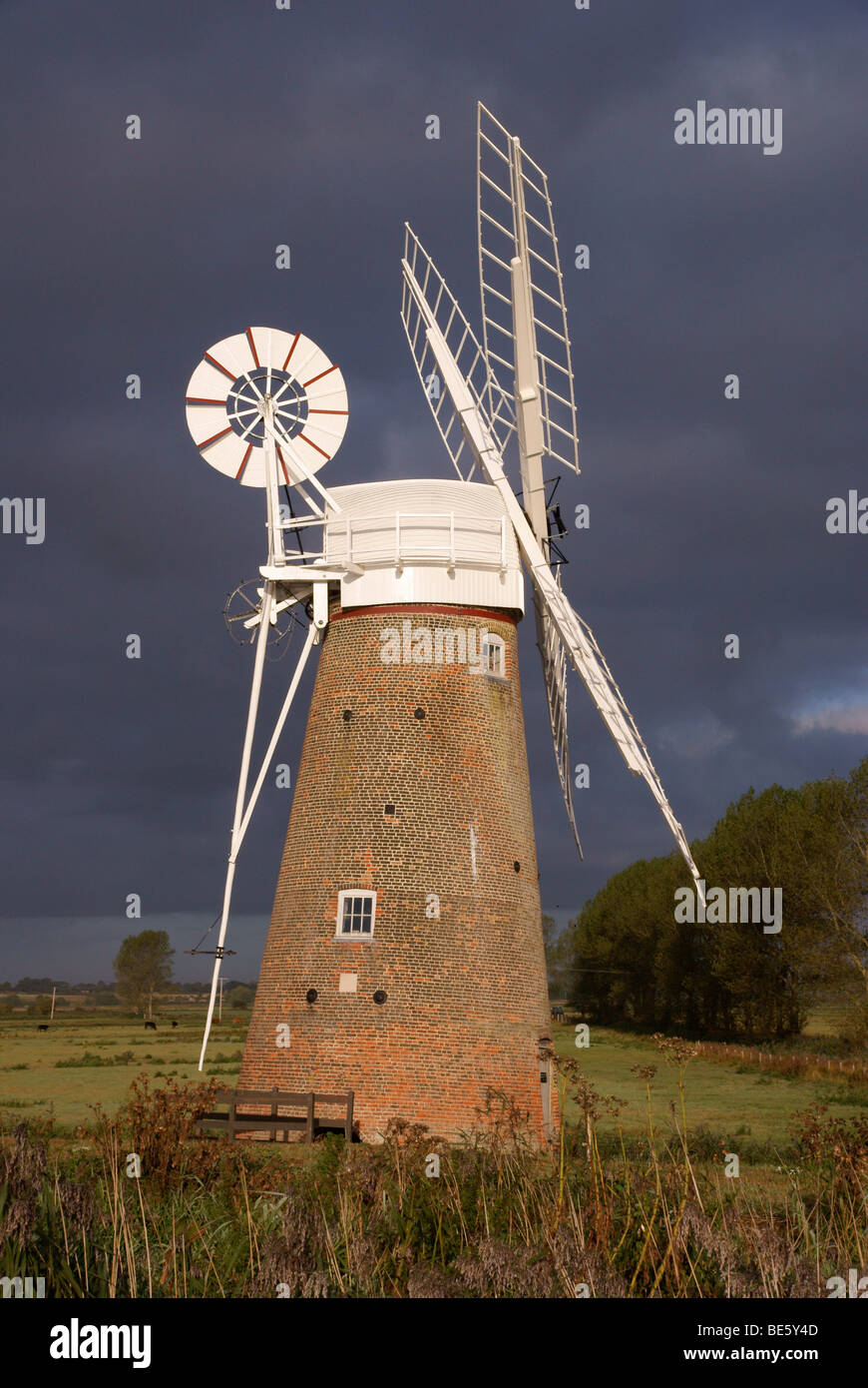 Brick tower drainage windmill hi-res stock photography and images - Alamy