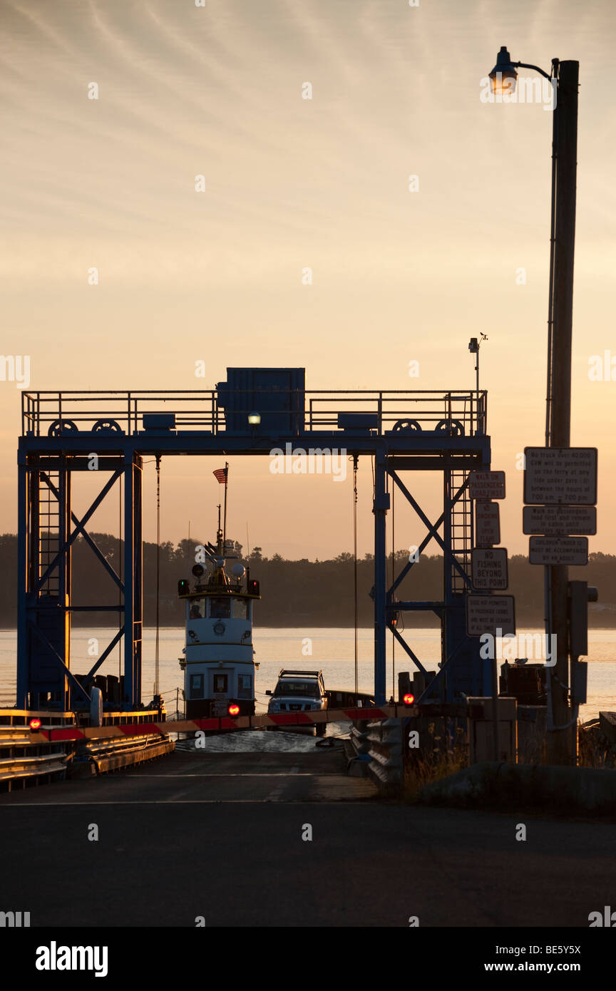 The ferry dock at Lummi Island, Washington. The ferry goes from the ...