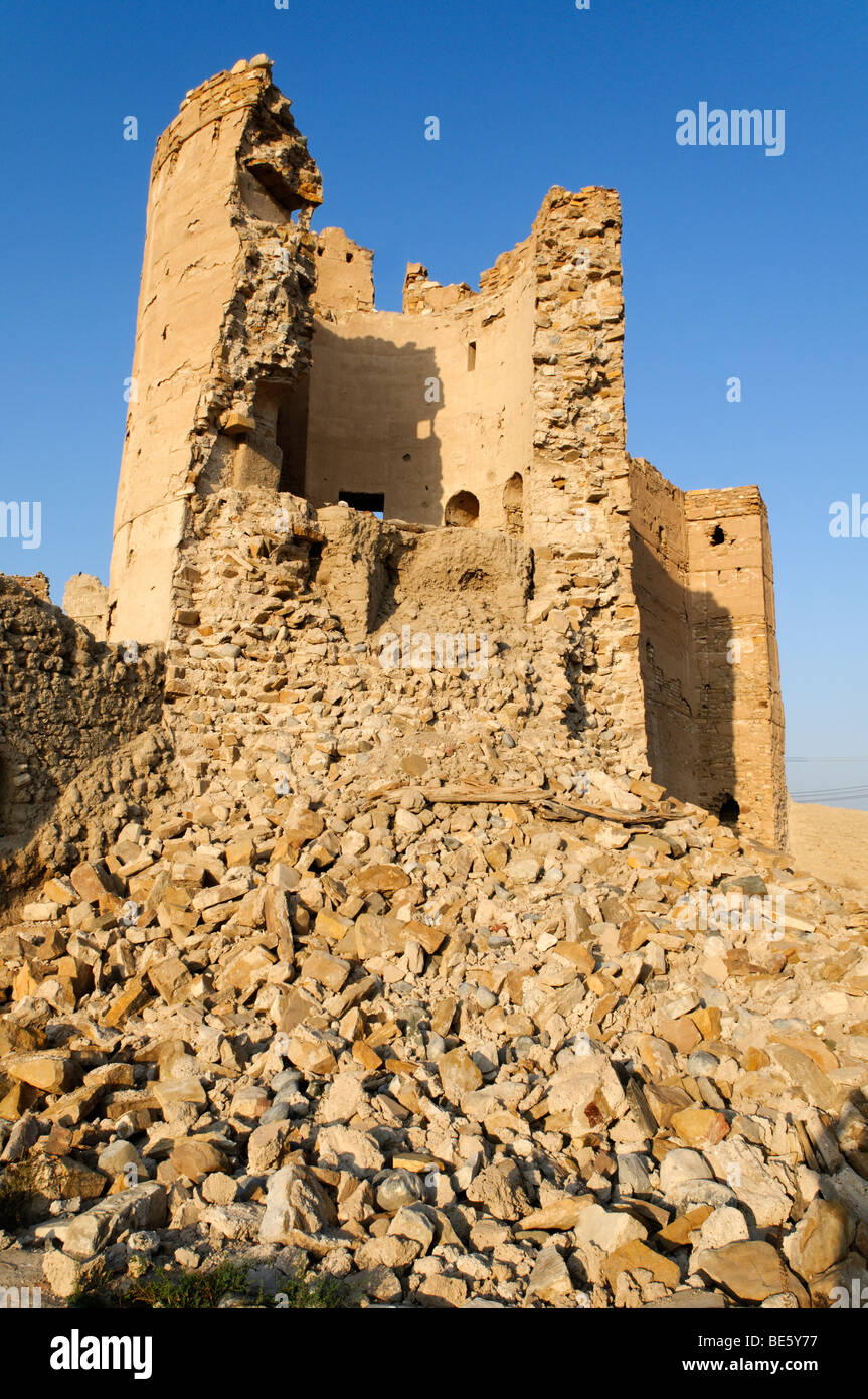 Historic adobe fortification at Al Faiqain near Manah, Dakhliyah Region ...