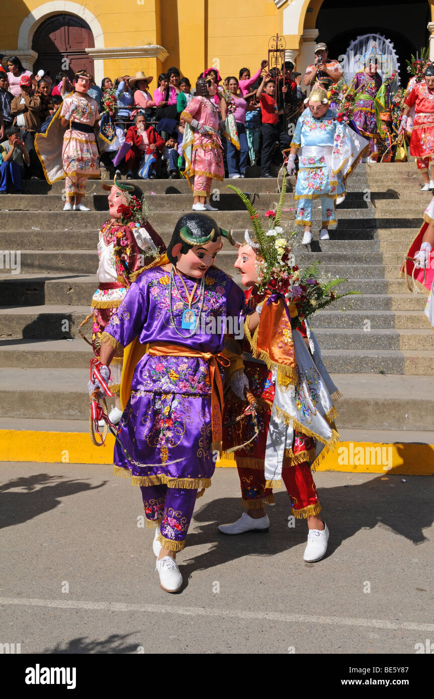 PERU, CAJABAMBA - SEPTEMBER 6: Peruvian folklore dance "Los Diablos" in ...