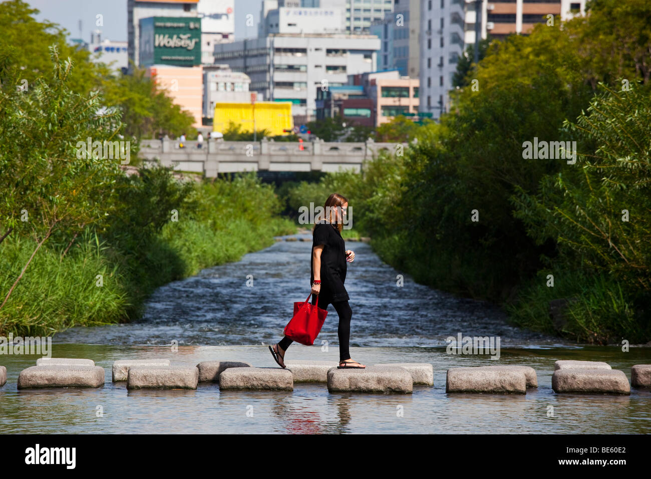 Cheonggyecheon River in Seoul South Korea Stock Photo - Alamy