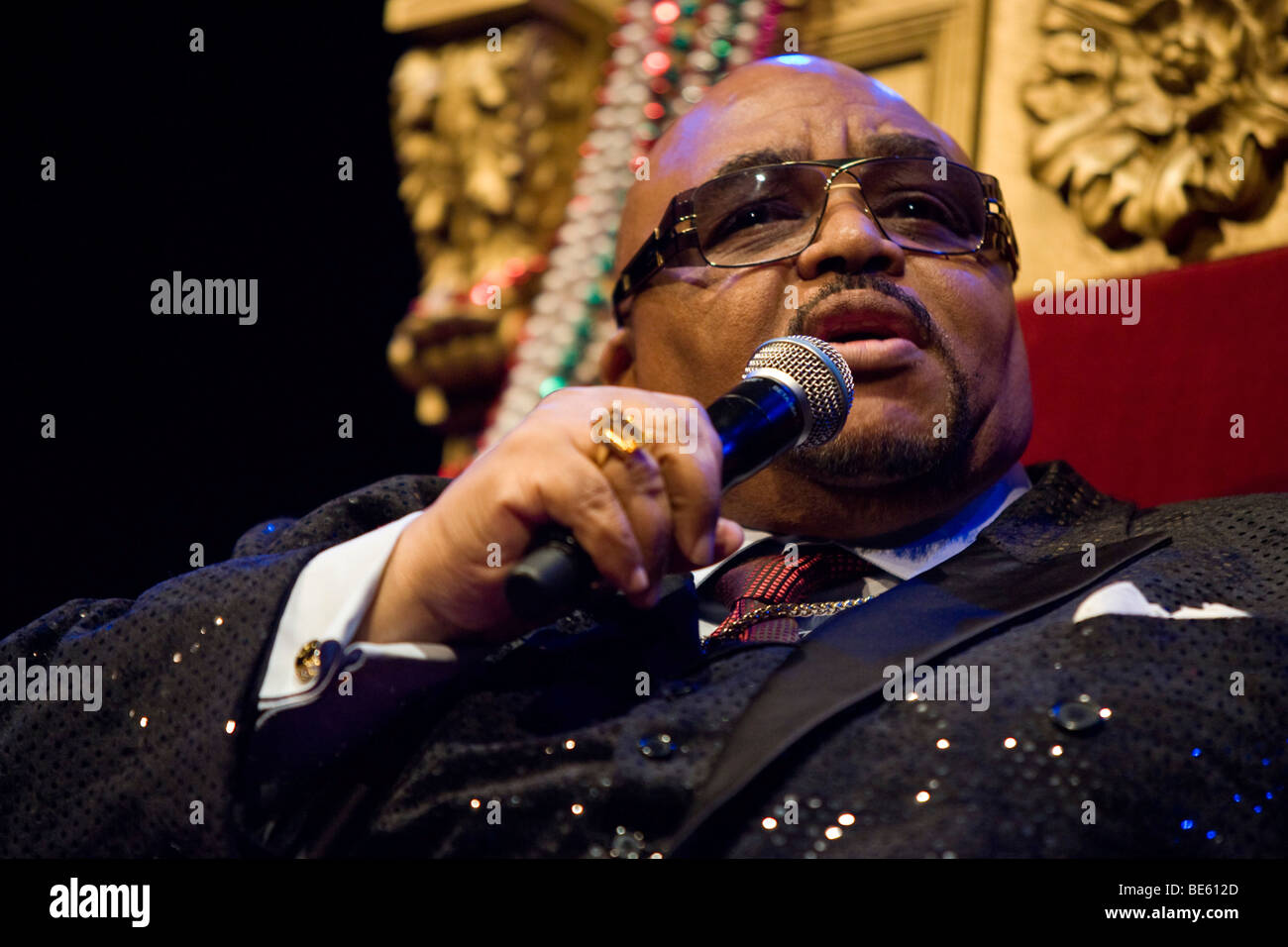 The US Soul, Rhythm and Blues singer Solomon Burke live in the hall of ...