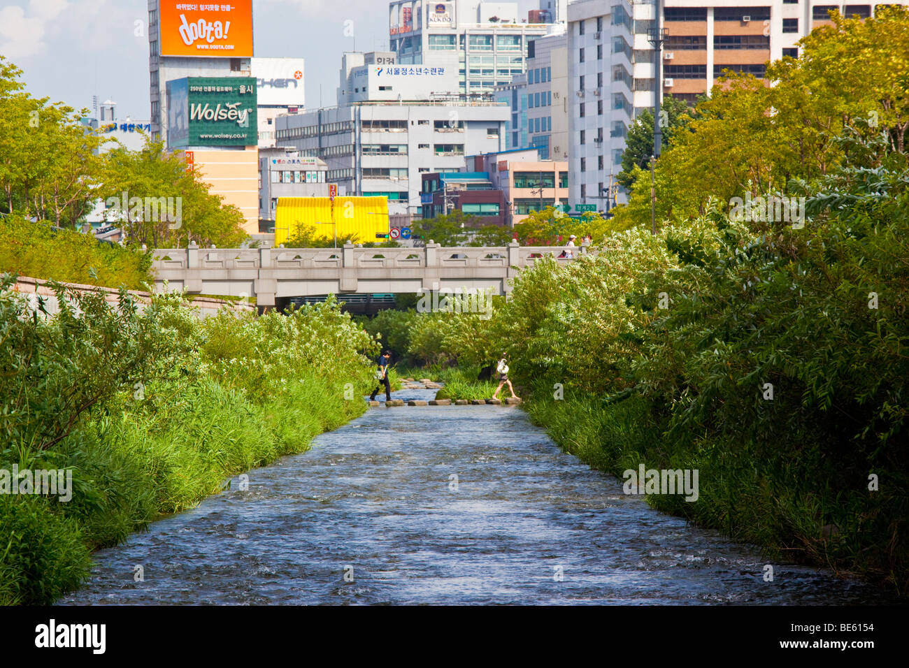 Cheonggyecheon River in Seoul South Korea Stock Photo - Alamy