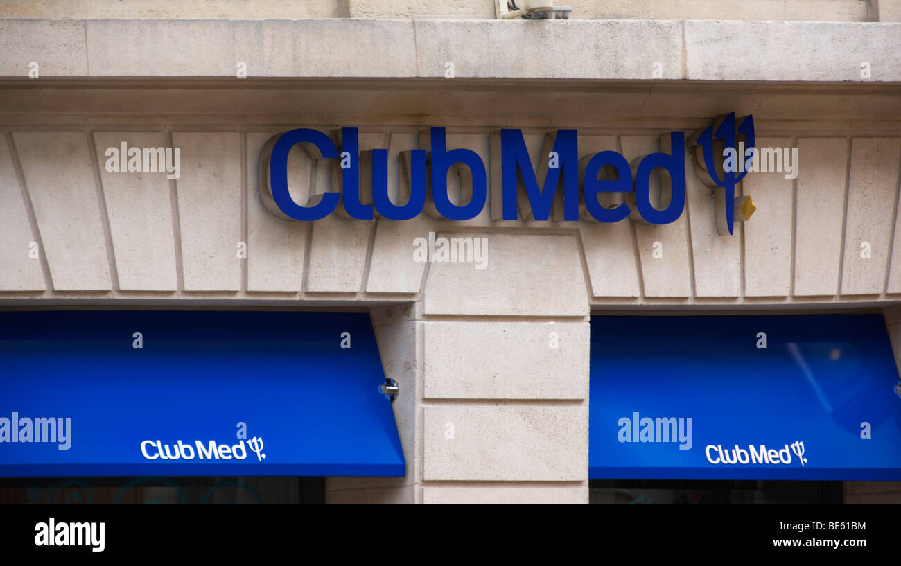 Sign of the Club Med, Paris, France, Europe Stock Photo - Alamy