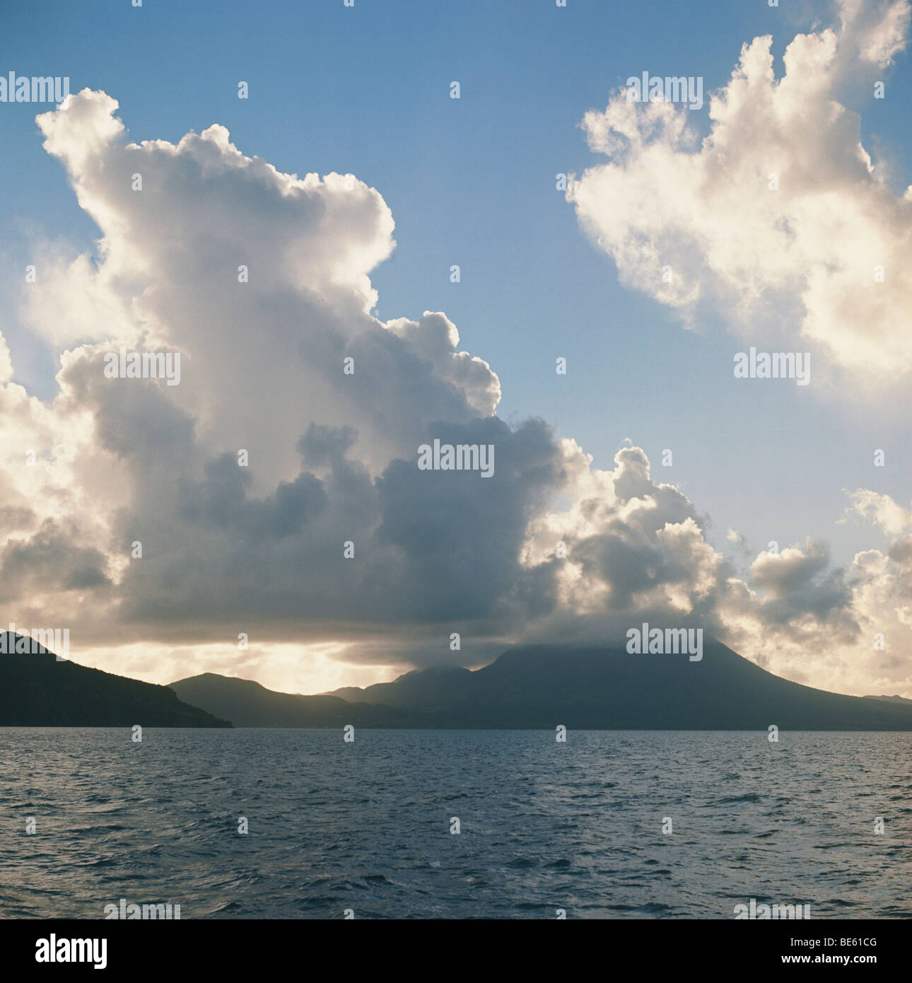 Cloudscape Nevis, Caribbean, West Indies Stock Photo - Alamy
