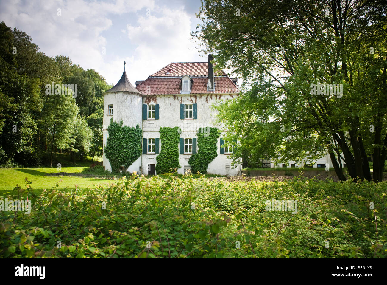 Goldschmieding Castle, back, Castrop-Rauxel, North Rhine-Westphalia ...
